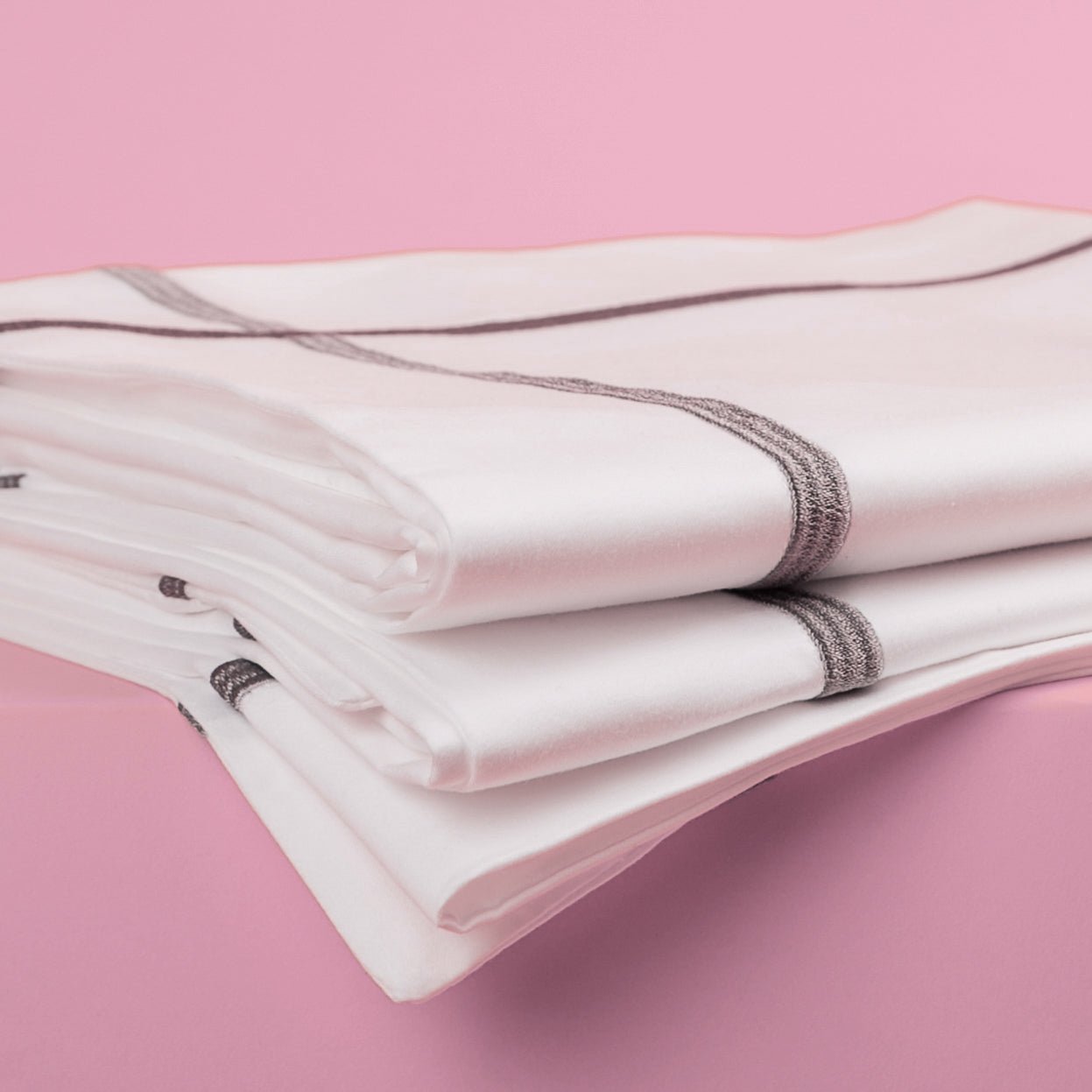 Silver Grey Border 400 Thread Count Linen Set | Tielle Love Luxury ...