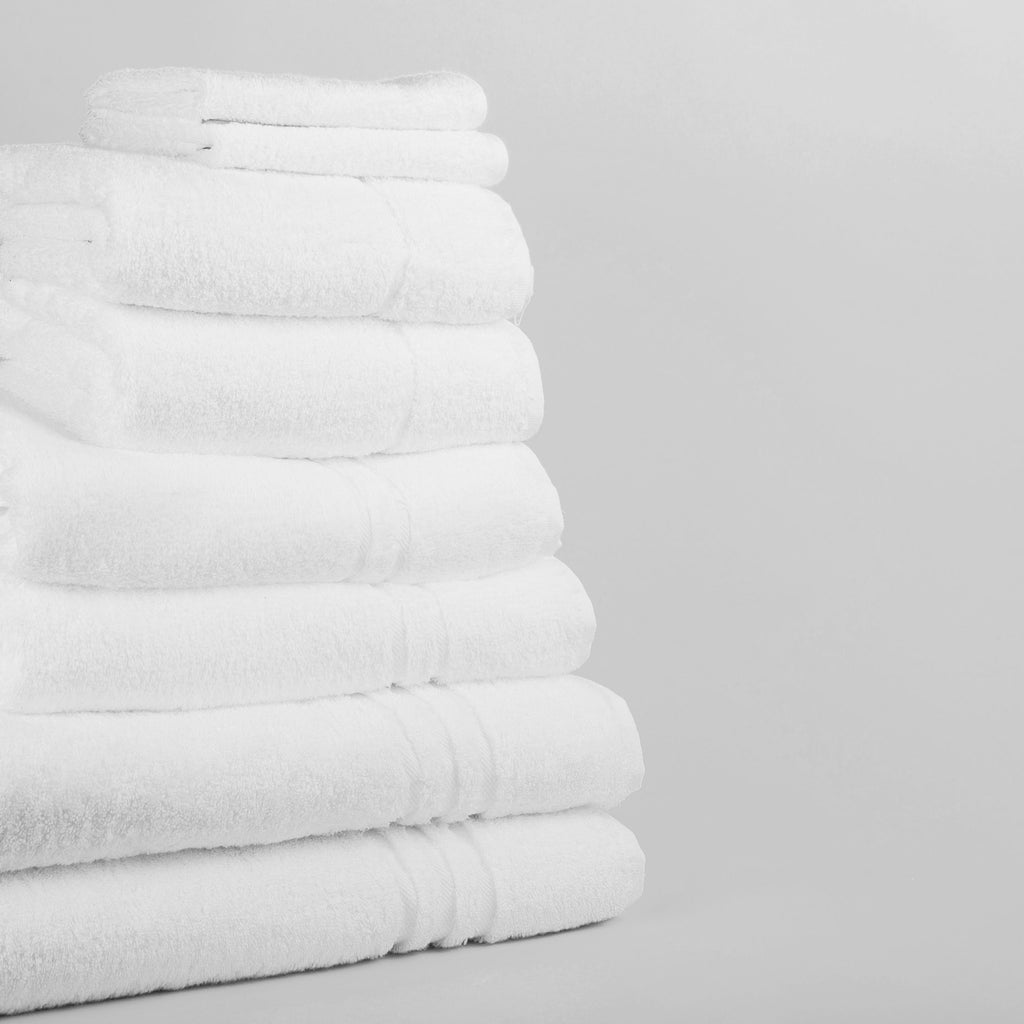 Line Border White Cotton Turkish Towels | Tielle Love Luxury – Tielle ...
